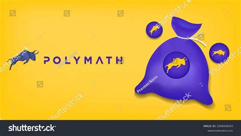 Polymath Poly Cryptocurrency Logo Placed 3d Stock Vector Royalty Free