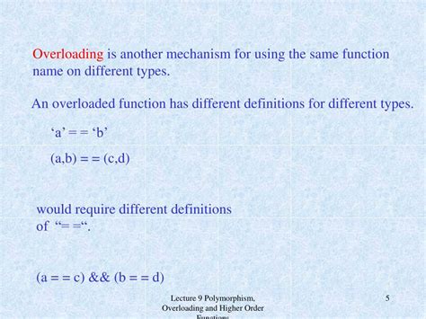 Ppt Polymorphism And Overloading Powerpoint Presentation Free