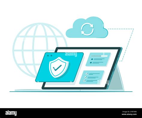 Tablet Device Syncing Security Data From Cloud Computing For Cyber Security And Wireless Network