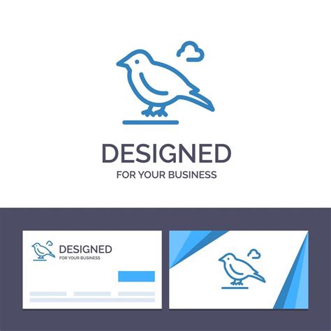 Creative Business Card And Logo Template Bird British Small Sparrow Vector Illustration 19125928