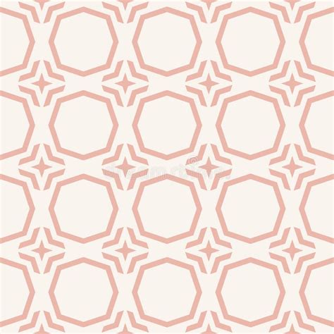 Subtle Vector Ornamental Geometric Seamless Pattern With Stars Diamonds Grid Stock Vector