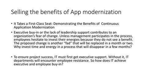 Application Modernization An Approach For Enterprise Wide Deployment Pptx Computer Software