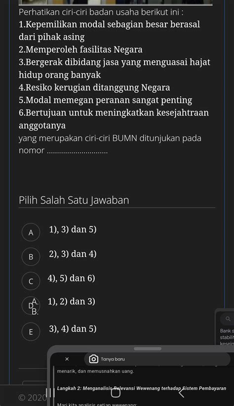 Perhatikan ciri-ciri badan usaha berikut | StudyX