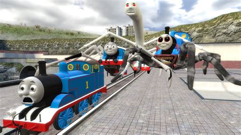 Building A Thomas Train Chased By Cursed Thomas Spider Thomas Thomas Eater In Garrys Mod Youtube