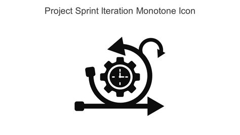 project sprint iteration monotone icon in powerpoint pptx png and