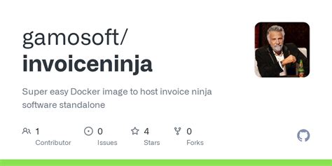 GitHub Gamosoft Invoiceninja Super Easy Docker Image To Host Invoice Ninja Software Standalone