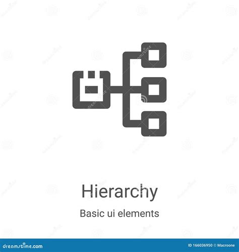 Hierarchy Icon Vector From Basic Ui Elements Collection Thin Line Hierarchy Outline Icon Vector