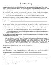 Understanding Cranial Nerve Testing Methods Course Hero