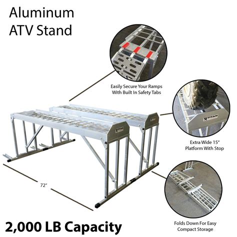 Lightweight Aluminum Stand For Atvs Four Wheelers Lawn Mowers With