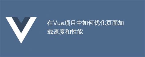 how to optimize page loading speed and performance in vue projects vue