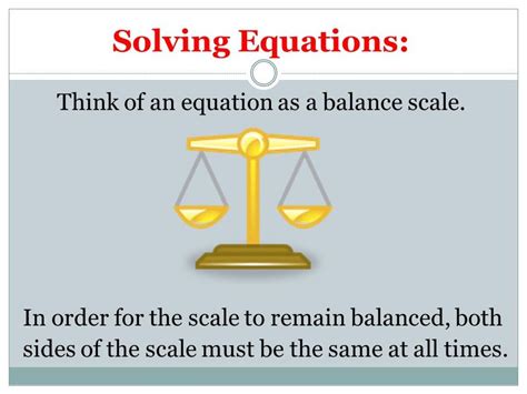 Unit 6 2 Solving Equations Using Balance Strategies Mr MartÍnezs