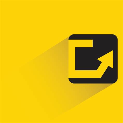 Reload Arrow Button With Shadow On Yellow Background Vector Art At Vecteezy