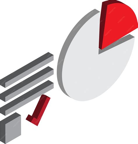 premium vector circle graph illustration in 3d isometric style