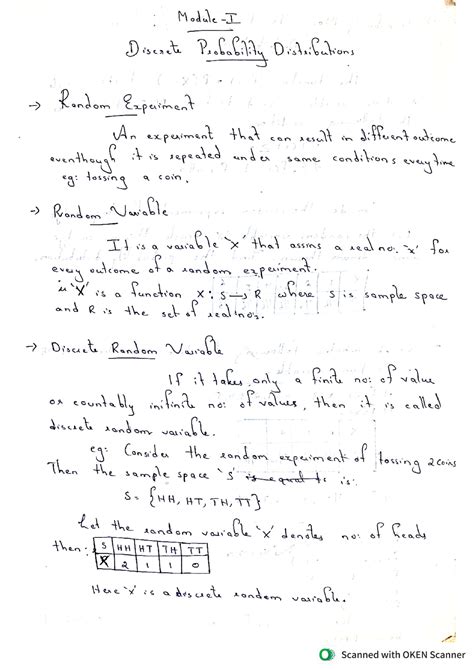 Discrete Probability Distributions Probability Statistics And Numerical Methods Studocu