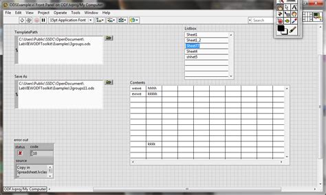 Open Document Spreadsheet Tool NI Community