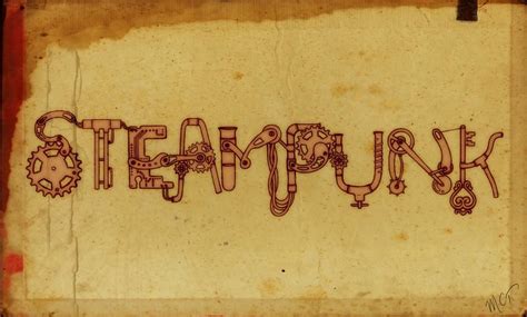 Steampunk Typography Creative Design Inspiration
