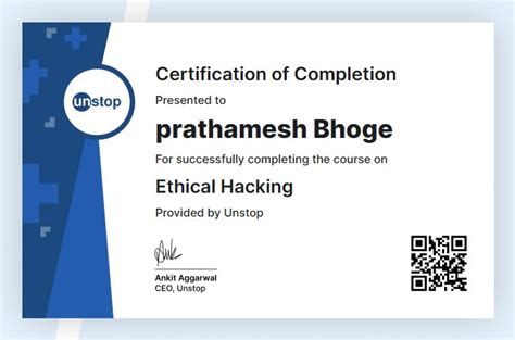prathamesh bhoge on linkedin recently completed an intensive ethical