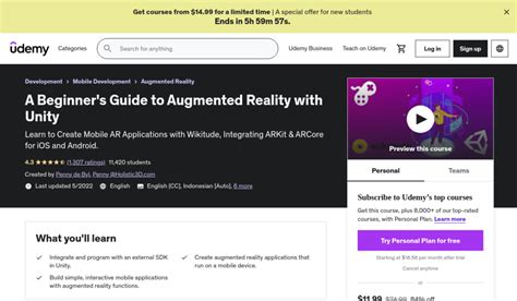 A Beginners Guide To Augmented Reality With Unity From Udemy