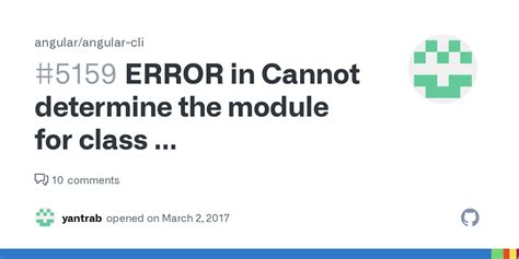 Error In Cannot Determine The Module For Class · Issue 5159