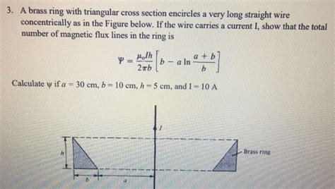 Solved A Brass Ring With Triangular Cross Section Encircles