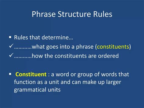 Phrase Structure Rules | PPSX | Programming Languages | Computing