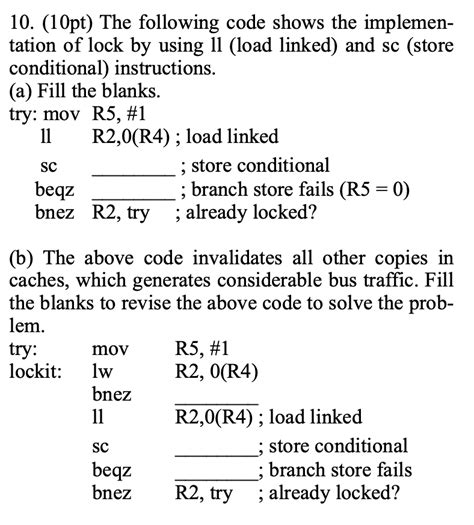 Solved 10 10pt The Following Code Shows The