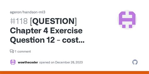 QUESTION Chapter Exercise Question Cost Function With L Regularization Seems Incorrect