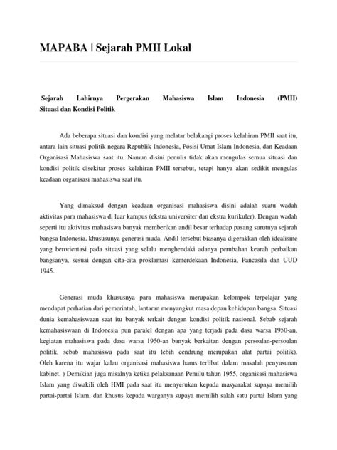 Sejarah Pmii Pdf