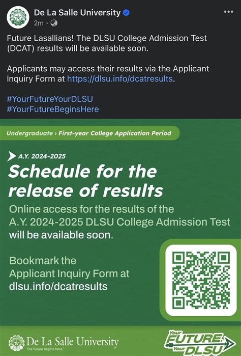 Dcat Results Releasing Imminently R Dlsu