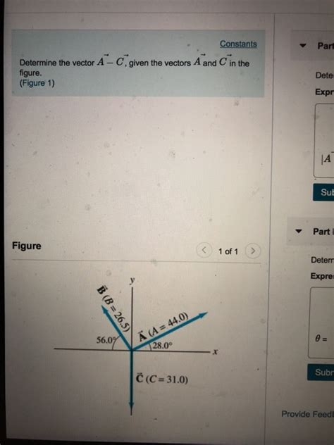 Solved Part A Determine The Magnitude Of The Vector A C Chegg
