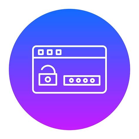 Premium Vector Browser Password Vector Illustration