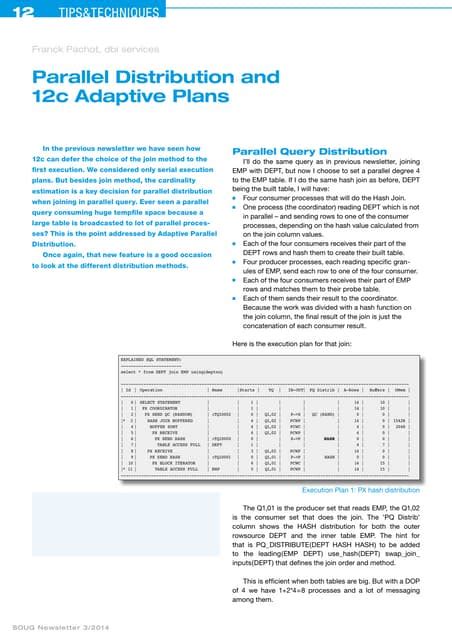Oracle Parallel Distribution And 12c Adaptive Plans Pdf