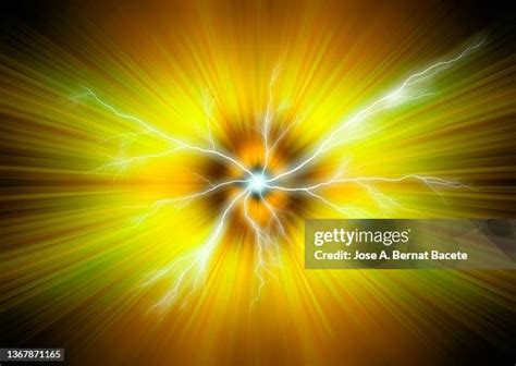 Yellow Lightning Background