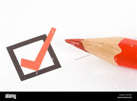 Checkbox And Check Mark Close Up Stock Photo Alamy
