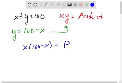 solved find two positive numbers x and y whose sum is 100 and whose