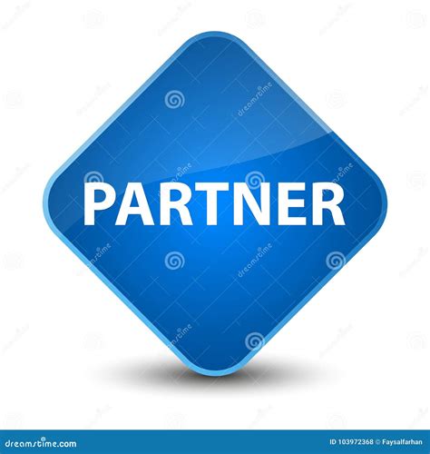 Partner Elegant Blue Diamond Button Stock Illustration Illustration Of Colleague Associate