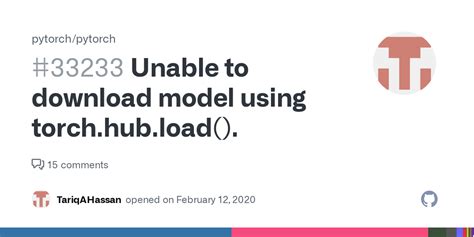 unable to download model using torch hub load · issue 33233
