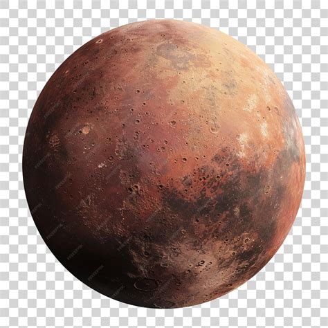 Premium Psd Surreal Image Of Dwarf Planet Makemake Red Isolated On