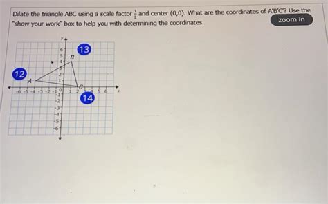 solved dilate the triangle abc using a scale factor and