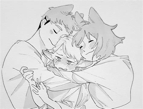 Marcille Donato Laios Touden Falin Touden And Falin Touden Dungeon Meshi Drawn By Samipeko