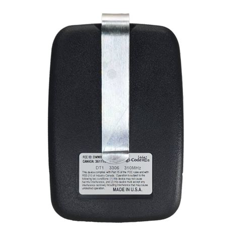 Digi Code Button Delta Remote Keychain Transmitter MHz DC