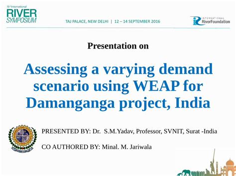 Pdf Assessing A Varying Demand Scenario Using Weap For · •water Evaluation And Planning