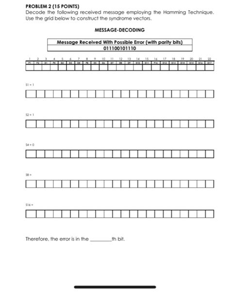 solved problem 2 15 points decode the following received