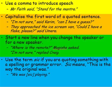 Speech Marks Mr Parkes Technical Skills Speech Marks Mr Parkes Technical Skills