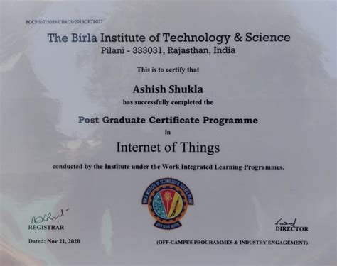 Ashish Shukla On Linkedin Successfully Completed One Year Post Graduate Certification In