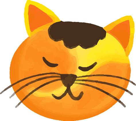 Cute Cat Face Illustration 36418347 Png