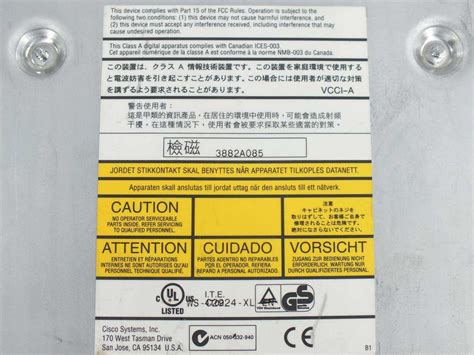 Cisco Systems Ws C2924 Xl En Catalyst 2900 Xl Series 24 Port Ethernet Switch