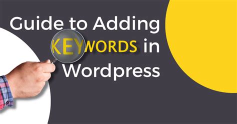 guide to adding keywords in wordpress lasideas