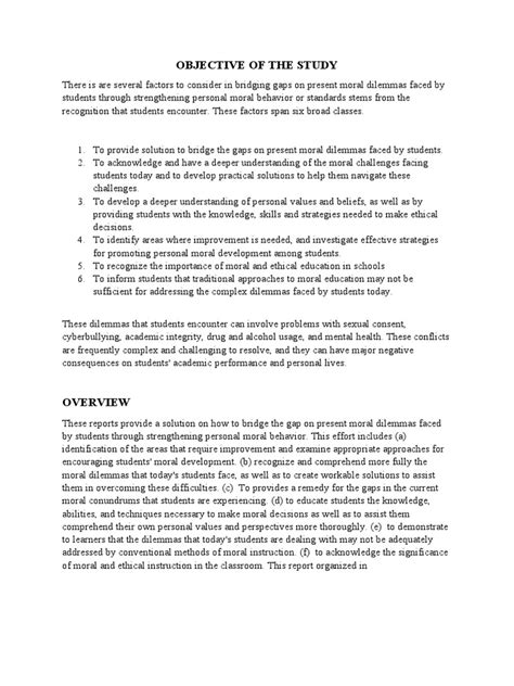 Objective Of The Study Pdf Behavioural Sciences Psychological