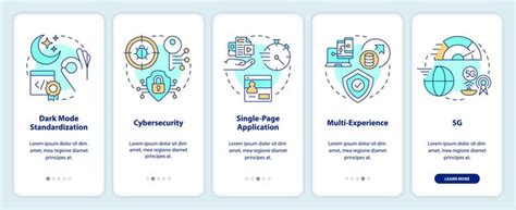 Premium Vector Trends In Website Development Onboarding Mobile App Screen